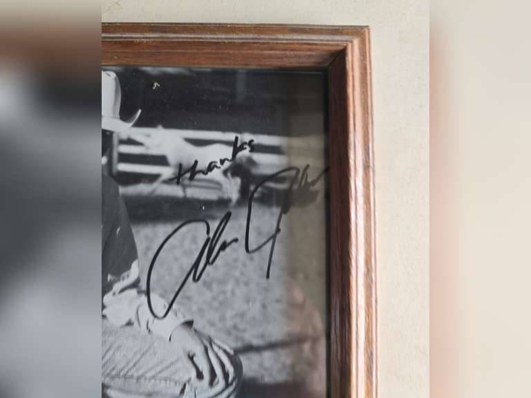 2 Framed prints, 1 autograph Alan Jackson, 1 W. H. Ford, approximately ...