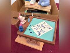 Winnie The Pooh Desk Set -Stapler-Tape Dispenser-Paper Clip Storage ...