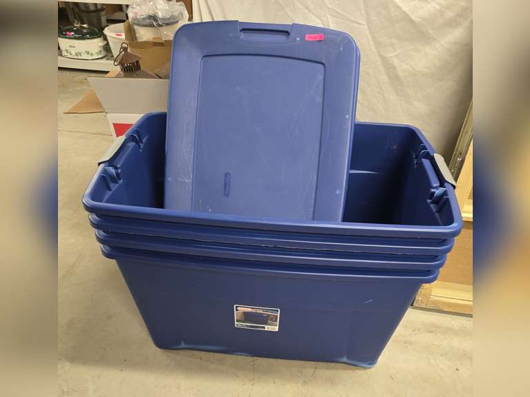 4 Sterilite 35 gallon totes and lids - Northern Kentucky Auction, LLC