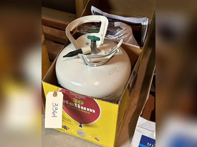 Disposable helium tank. It does have helium just don’t know how much ...