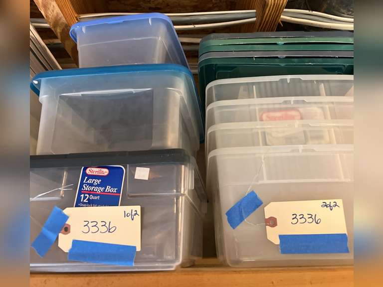 Seven storage containers with lids. - Northern Kentucky Auction, LLC