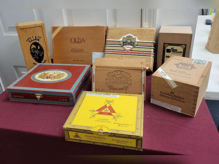 Wooden Cigar Boxes (1 is card board) - Northern Kentucky Auction, LLC