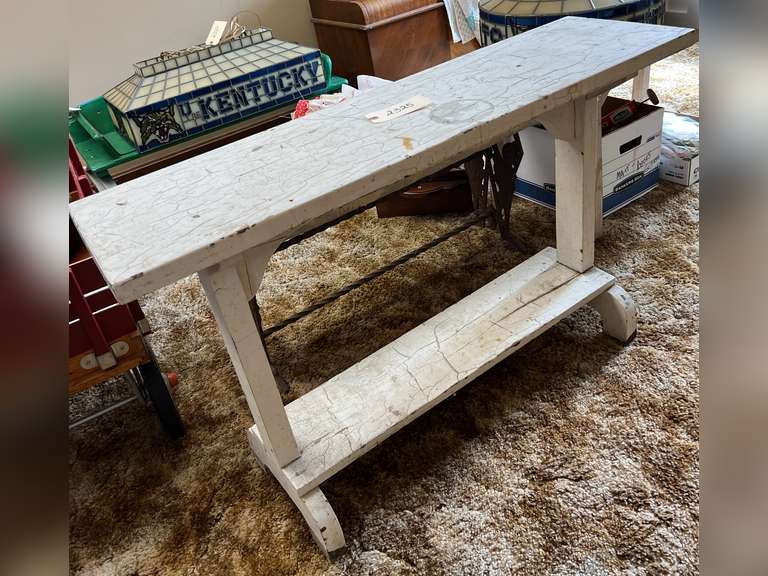 Rustic wood side table, 42 inches long by 12 inches deep by 26 inches tall. - Northern Kentucky ...