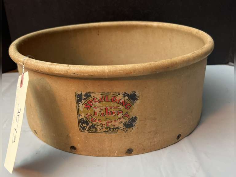 Round container, wood bottom, 12 inches diameter by 5 inches deep ...