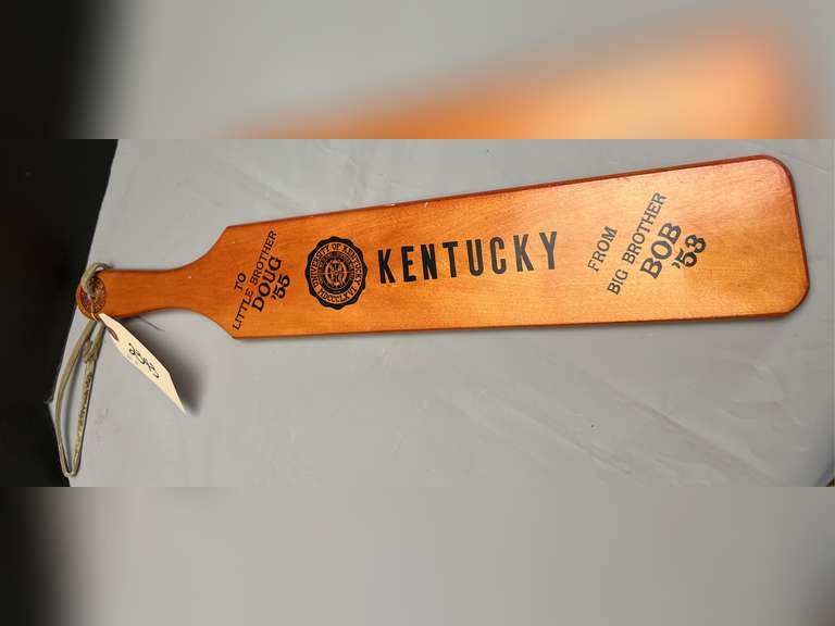 University of Kentucky fraternity paddle. - Northern Kentucky Auction, LLC