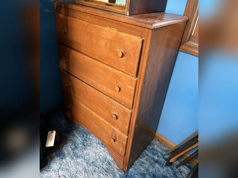 Four drawer chest, needs to be refinished. 30 inches wide by 42 inches ...