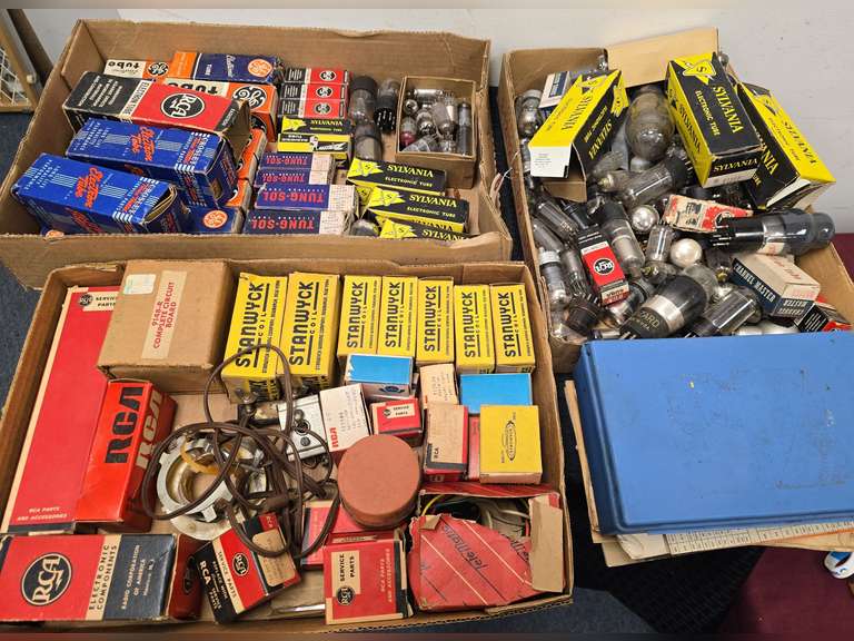 Boxes of electronic components and tubes - Northern Kentucky Auction, LLC