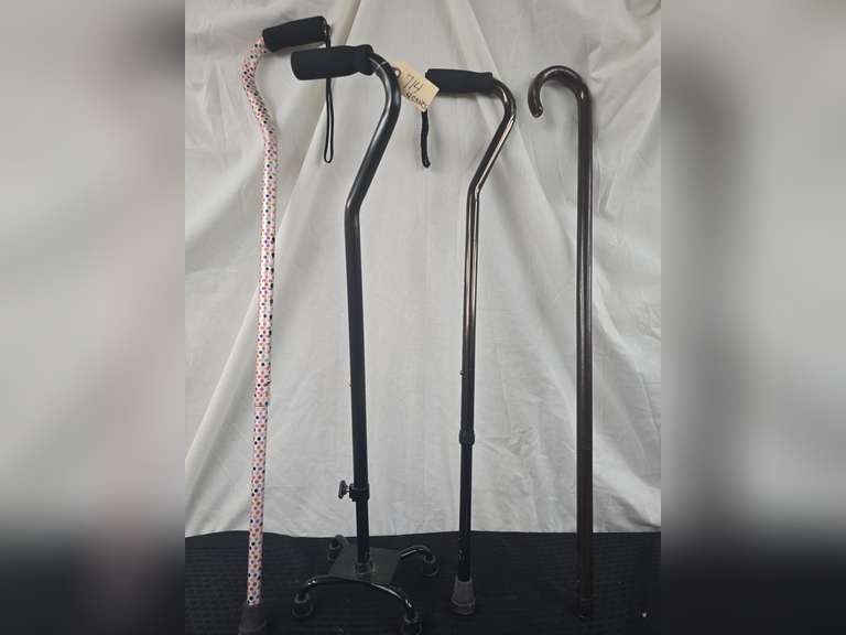 3 Adjustable Canes, Wooden Cane - Northern Kentucky Auction, LLC
