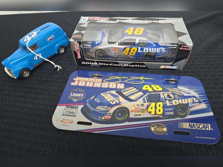 Die Cast NASCAR and Ertl and License Plate - Northern Kentucky Auction, LLC