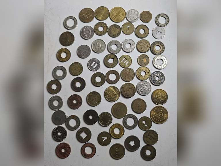 Large Group of Vending, Arcade & Entertainment Tokens - Many Earlier ...