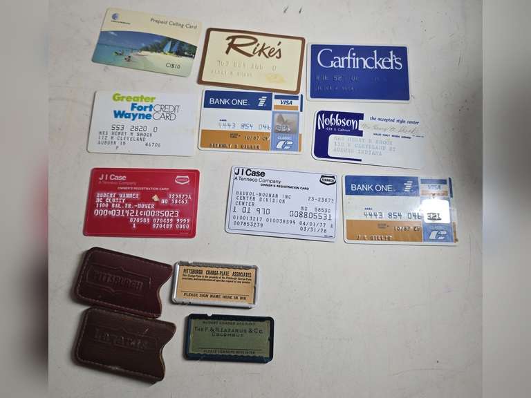 Group of Obsolete Credit Cards - Various Companies that no Longer Exist ...