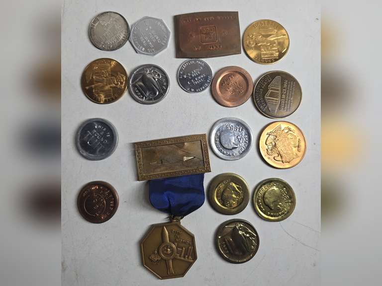 Large Group of Coin Related Tokens & Medals Clubs, Shows, Events & Mint ...