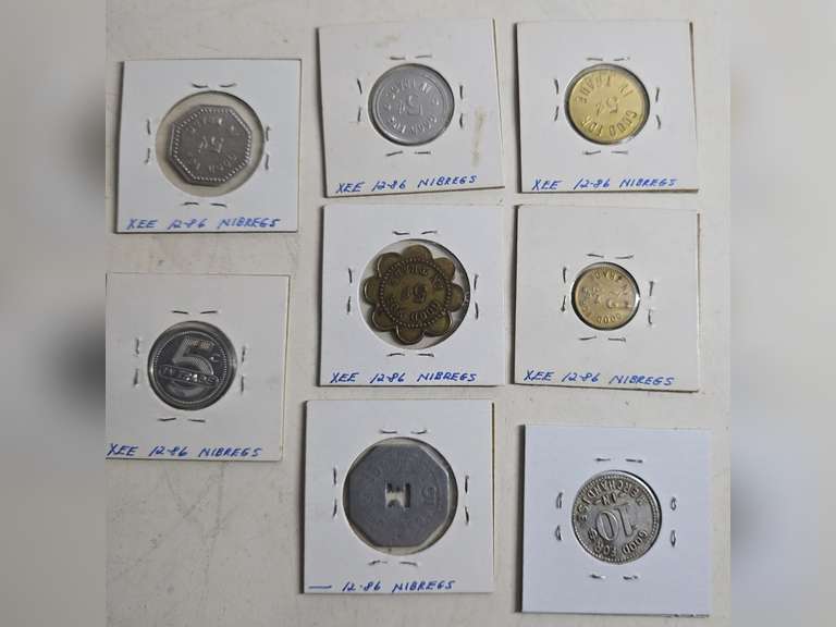 8 Indiana Trade Tokens - All Different - Aurora, Alexandria, Angola ...