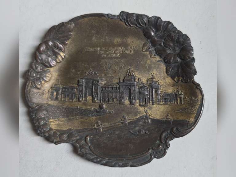 1904 - St Louis World's Fair Embossed Palace Metal Tray & 1803-1904 ...
