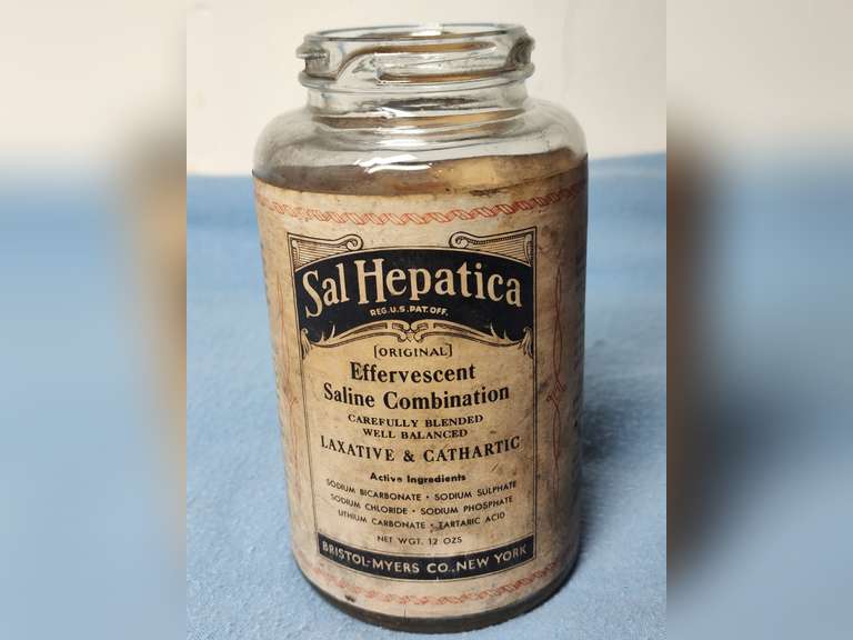 Sal Hepatica Laxative pharmacy jar - original label - Northern Kentucky ...