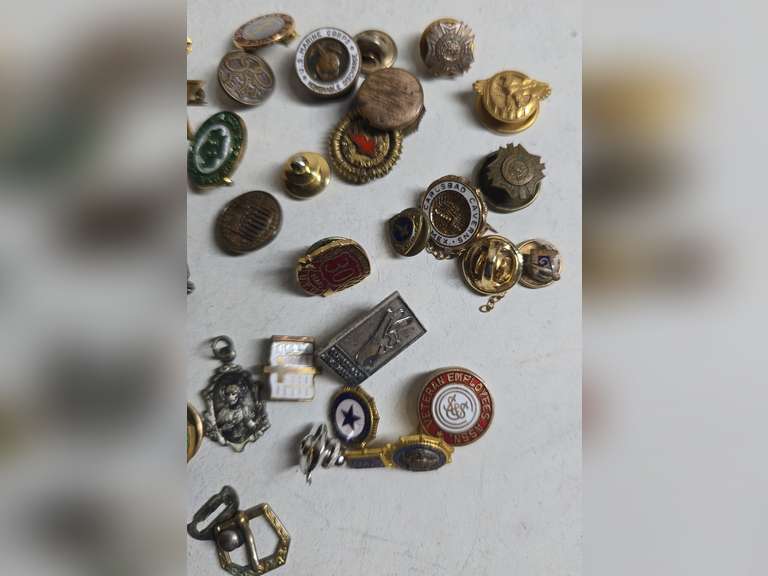 Large Group of Fraternal & Organization Pins-Some Award & Member Pins ...