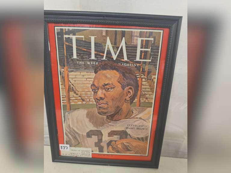 10x12 Framed Time Magazine, November 26, 1965, Jim Brown cover ...