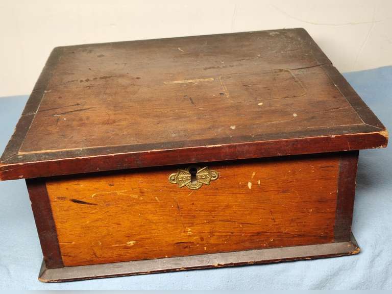 Old wooden ballot box no key - Northern Kentucky Auction, LLC