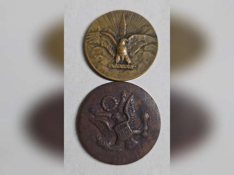 WW I Tiffany Medal - Metropolitan Life & War Savings Stamps & Patriotic ...