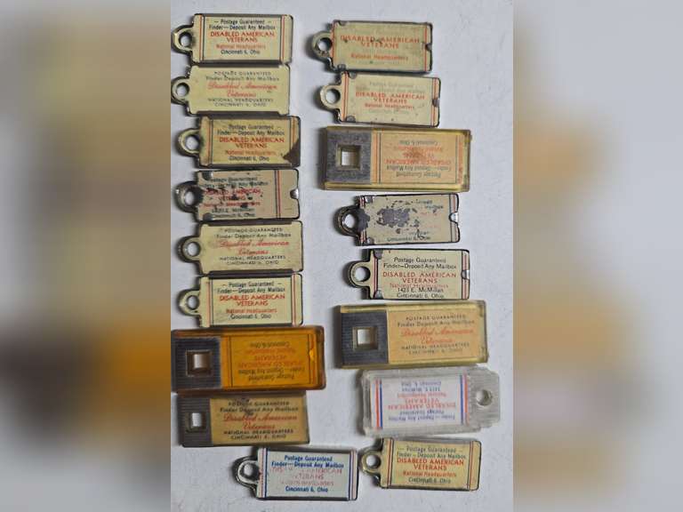 17 Ohio, 1942-1952 Vintage DAV Mini License Plate Keychain FOBS ...