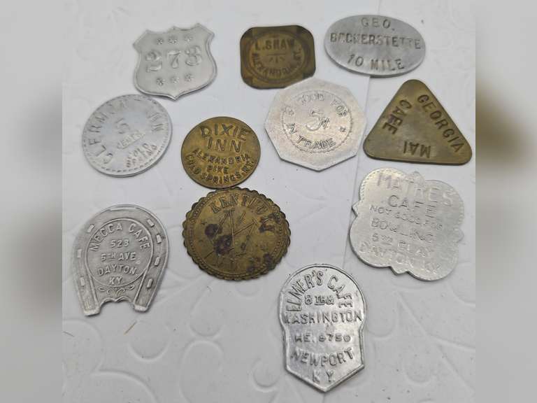 11 Campbell County, KY Trade Tokens - All Different, Newport, Dayton ...
