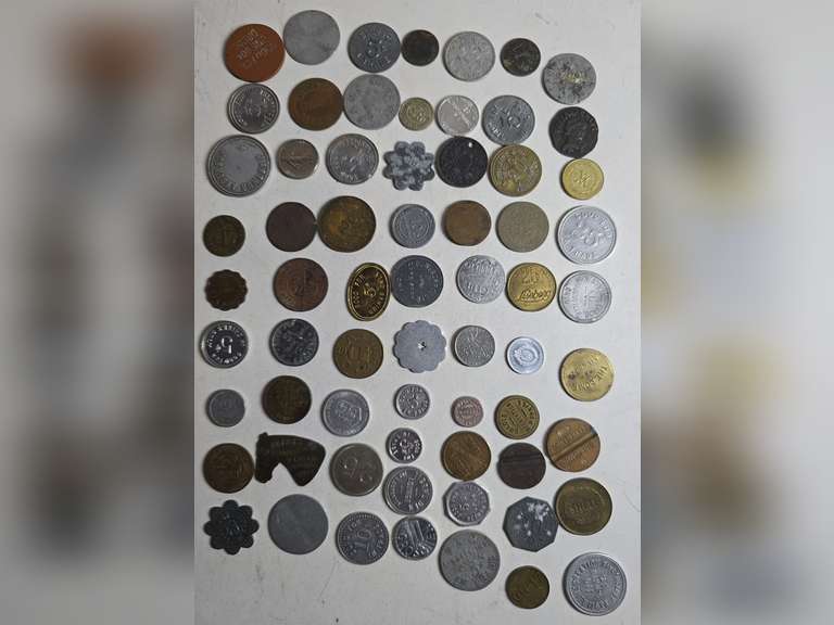 Large group of Misc U. S. Trade Tokens, With Some World Coins/Tokens ...