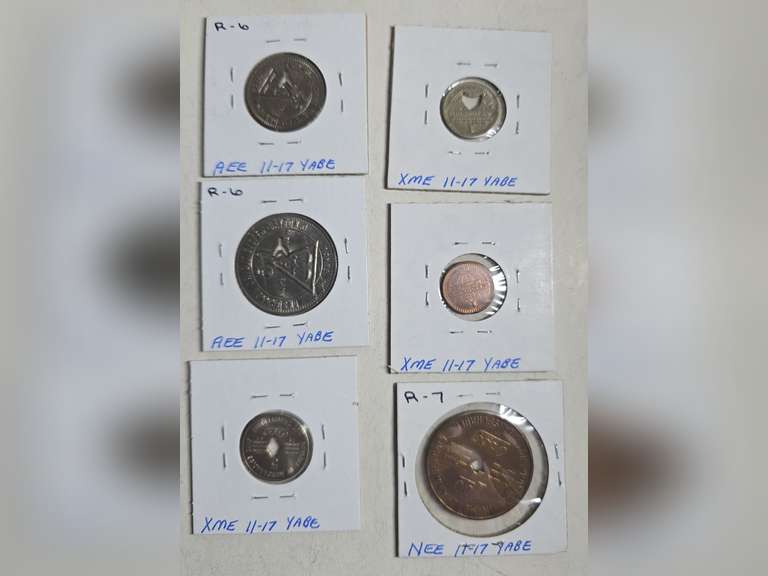 6 Virginia Coal Mining Scrip Tokens - Wakenva, Jewell Ridge, Mallory ...