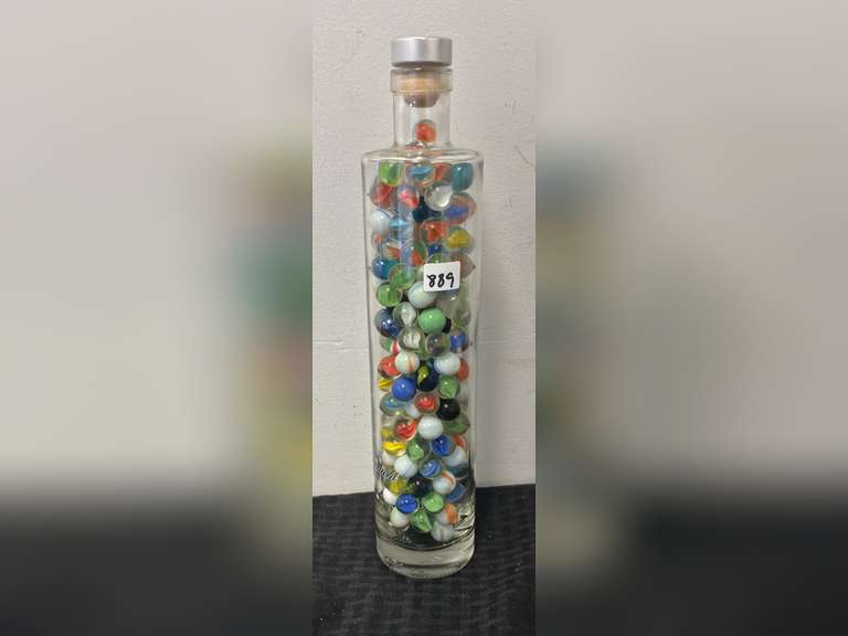 Bottle of vintage marbles - Northern Kentucky Auction, LLC