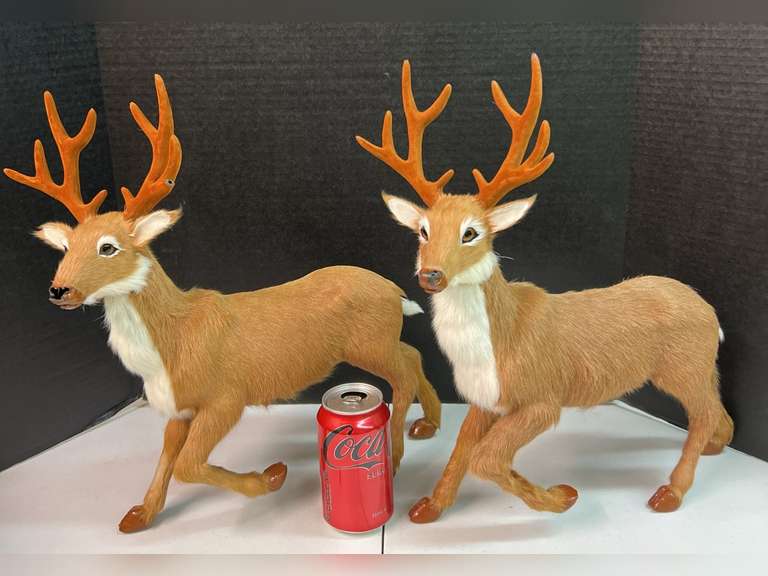 Decorative deer, 16-16 1/2” tall and 14” long. Piece to antler is on ...