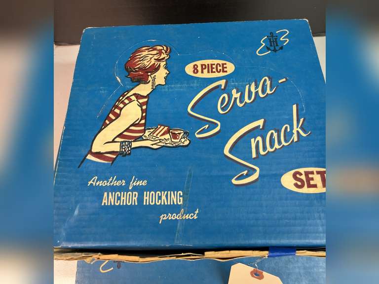 2 Sets of Anchor Hocking Serva-Snack sets. - Northern Kentucky Auction, LLC