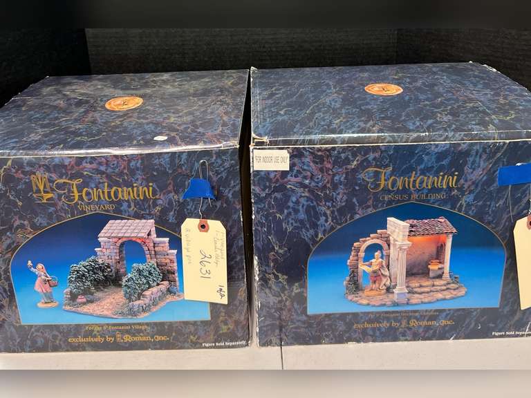 2 Fontanini collectibles. The Vineyard and The Census Building ...