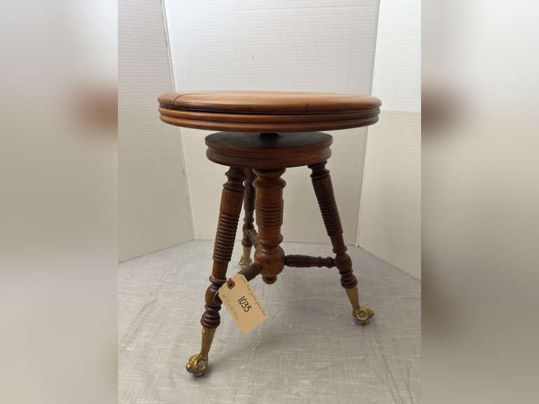 Glass ball footed piano stool - 18” tall x 15” wide - Northern Kentucky ...