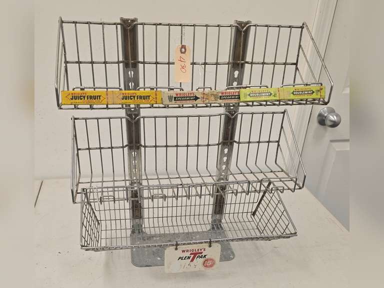 Vintage wire chewing gum rack, approximately 8x19x21 - Northern ...