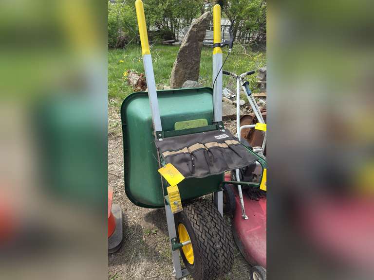 Flat tire wheelbarrow with brake controls - Northern Kentucky Auction, LLC