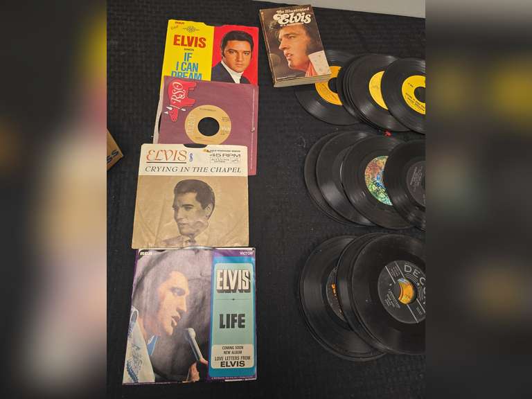 The Illustrated Elvis, box of 45s. - Northern Kentucky Auction, LLC