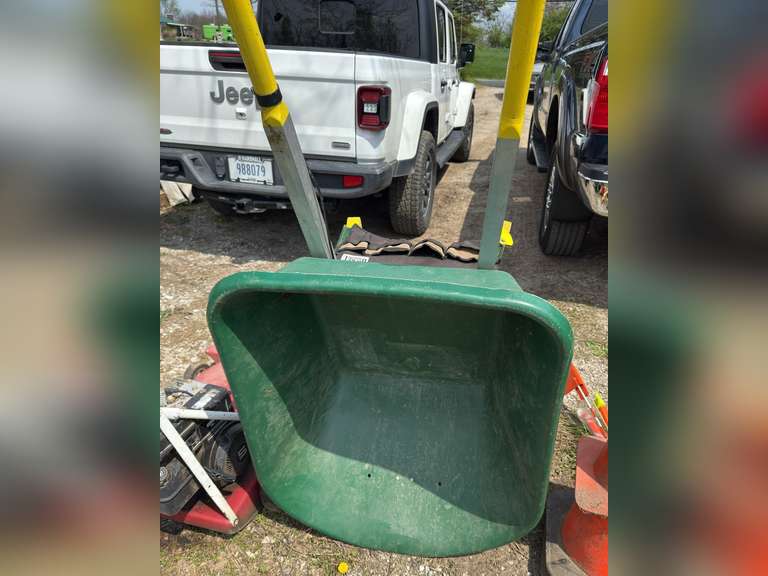 Flat tire wheelbarrow with brake controls - Northern Kentucky Auction, LLC