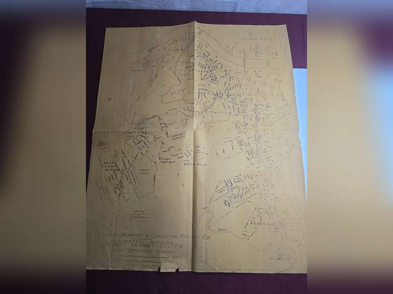 Rare Cincinnati, Newport, & Covington Railway Co, Covington Division ...