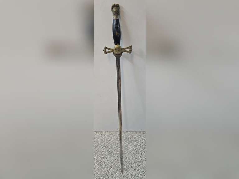 Antique Masonic Knights Templar York Rite Sword - 35 In Long - Northern ...
