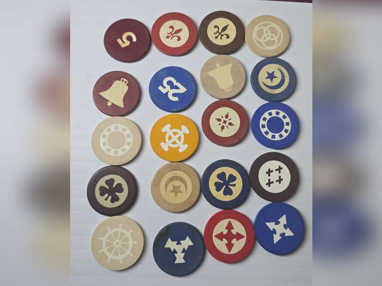 20 Different Die Cut & Inlay Design Poker/Gambling chips - Used in ...