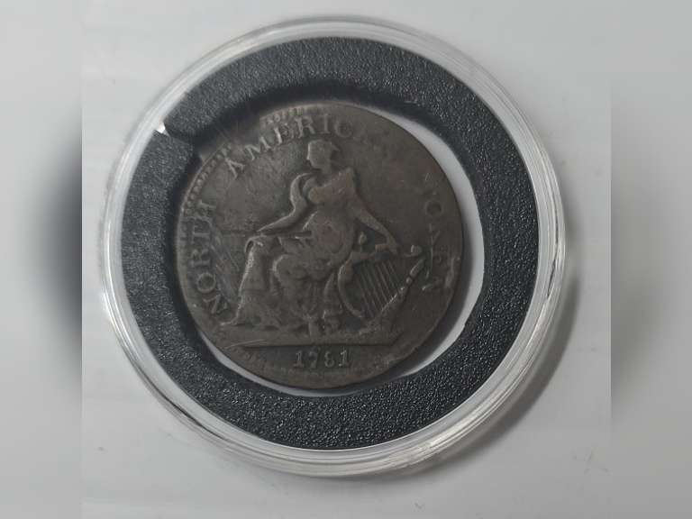 1781 North American Token, Figure of Hibernia, Copper, Produced in ...