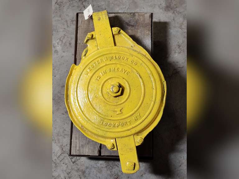 Western block company 12-in sheave pulley - very heavy - you do get the ...