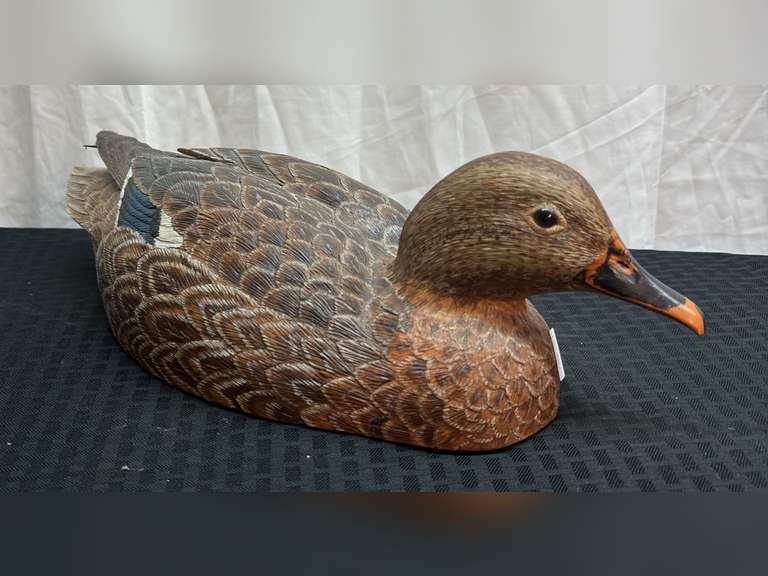 Wood Handcrafted Mallard Duck - Northern Kentucky Auction, LLC
