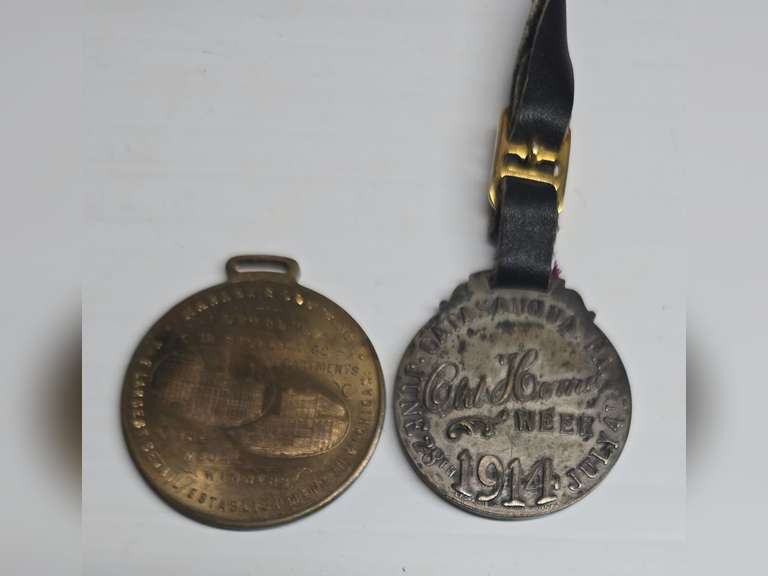 1889-1890 Mabley & Co. Detroit Exposition Watch FOB & 1914 Catasauqua ...