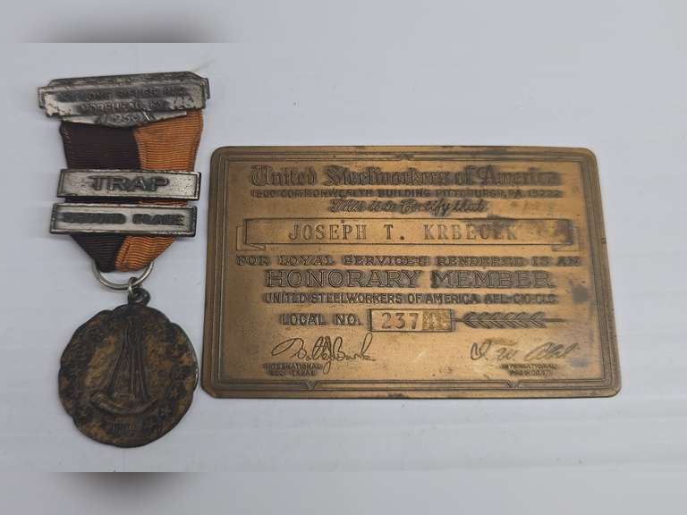 1966 - Kentucky Long Rifles Inc. Trap Shooting Medal & United Steel ...