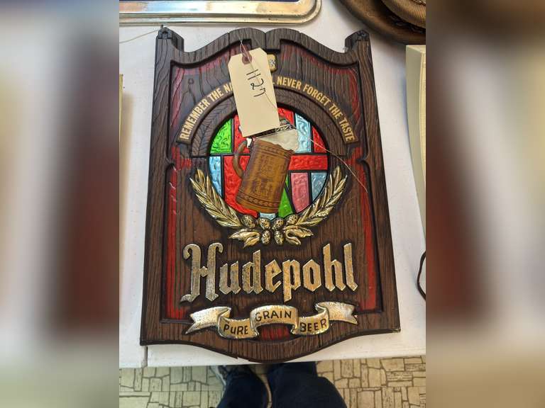Plastic Hudepohl sign - Northern Kentucky Auction, LLC