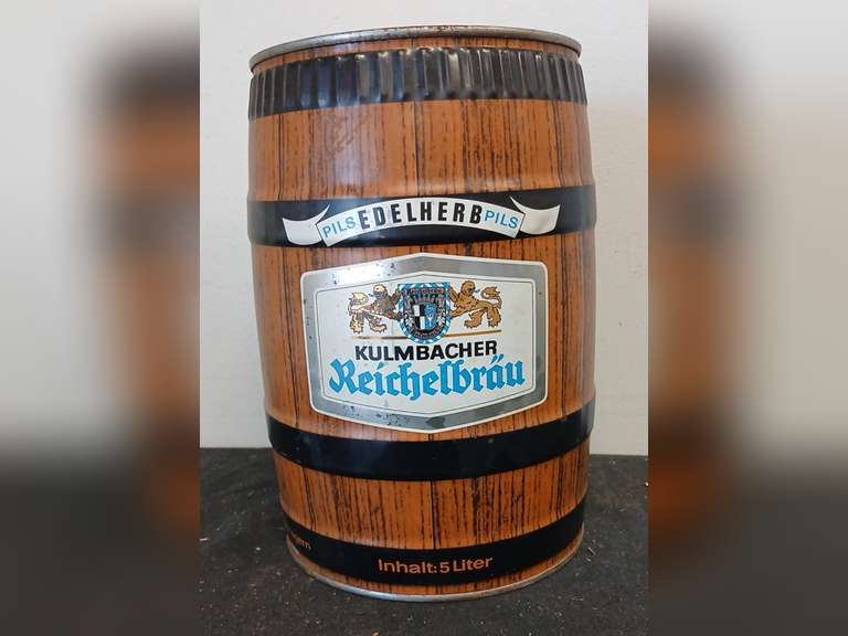 German Beer Keg - Kulmbacher Reichelbrau, Edelherb Pils, 5L, bar decor ...