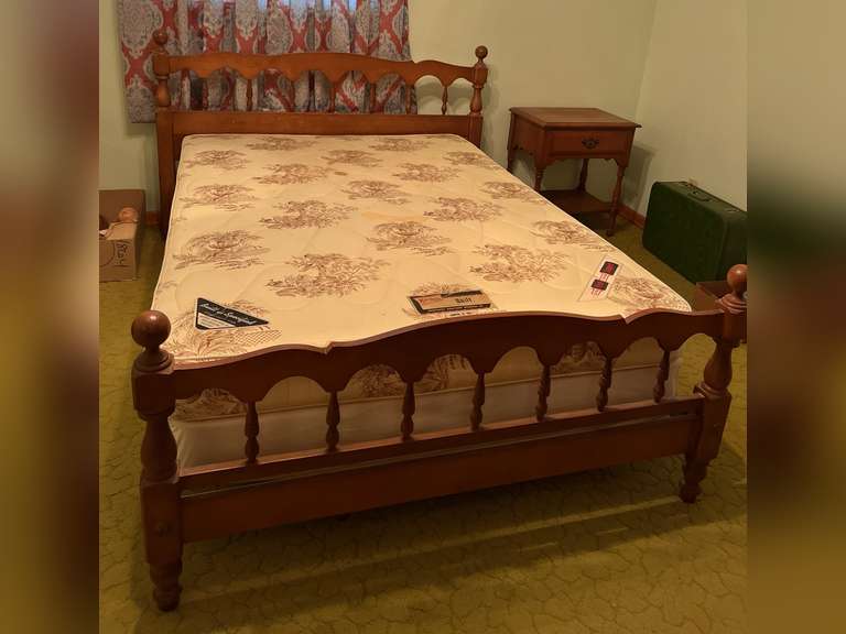 Early American style bed. Mattress and box spring optional See tag for ...