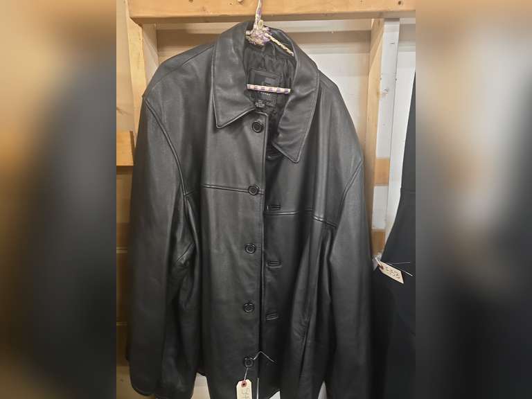 J. Ferrar black leather coat, size 3xl, nice coat - Northern Kentucky ...