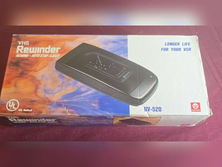 VHS tapes rewinder, appears new in box - Northern Kentucky Auction, LLC