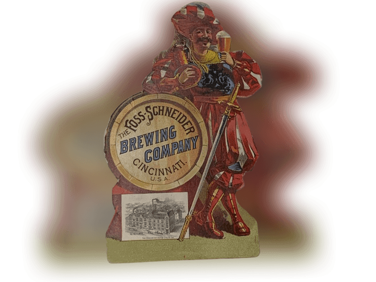 Foss Schneider Beer Cincinnati - C. 1890s Die-cut Trade Card - Shows ...